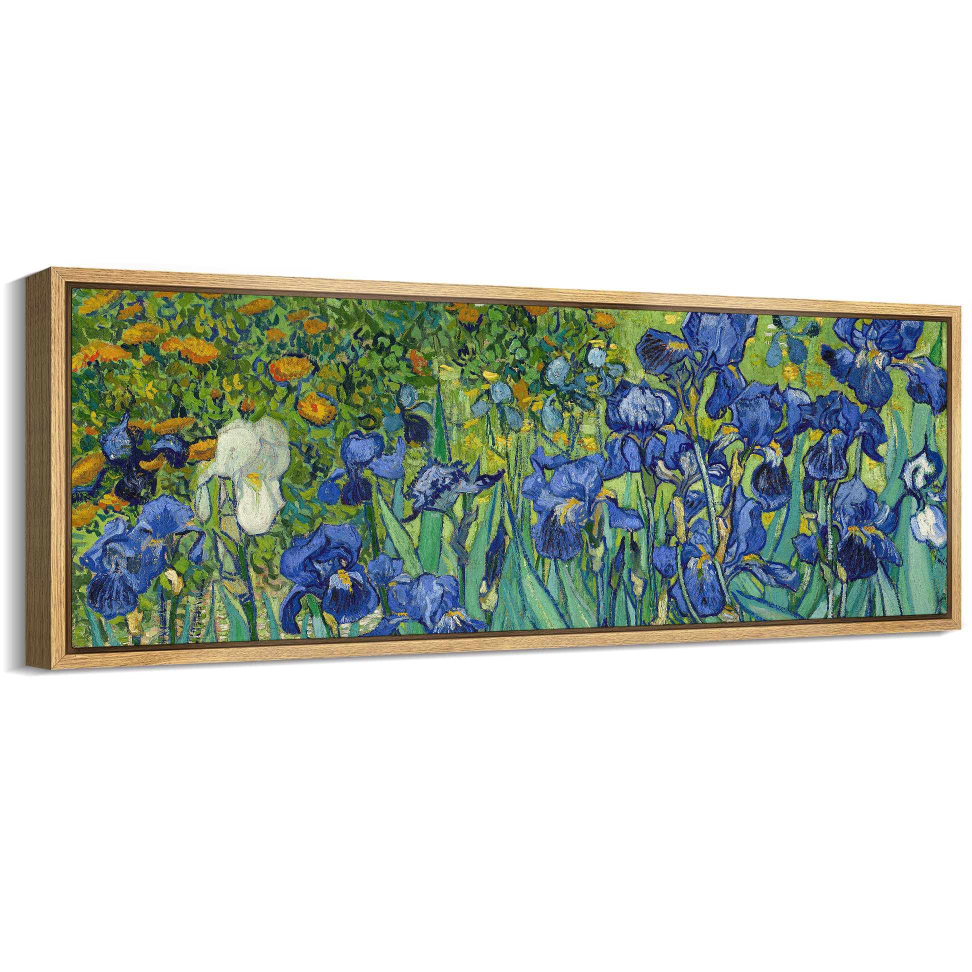 IDEA4WALL Famous Artwork " Vincent Van Gogh's Irises Antique Retro Fine ...