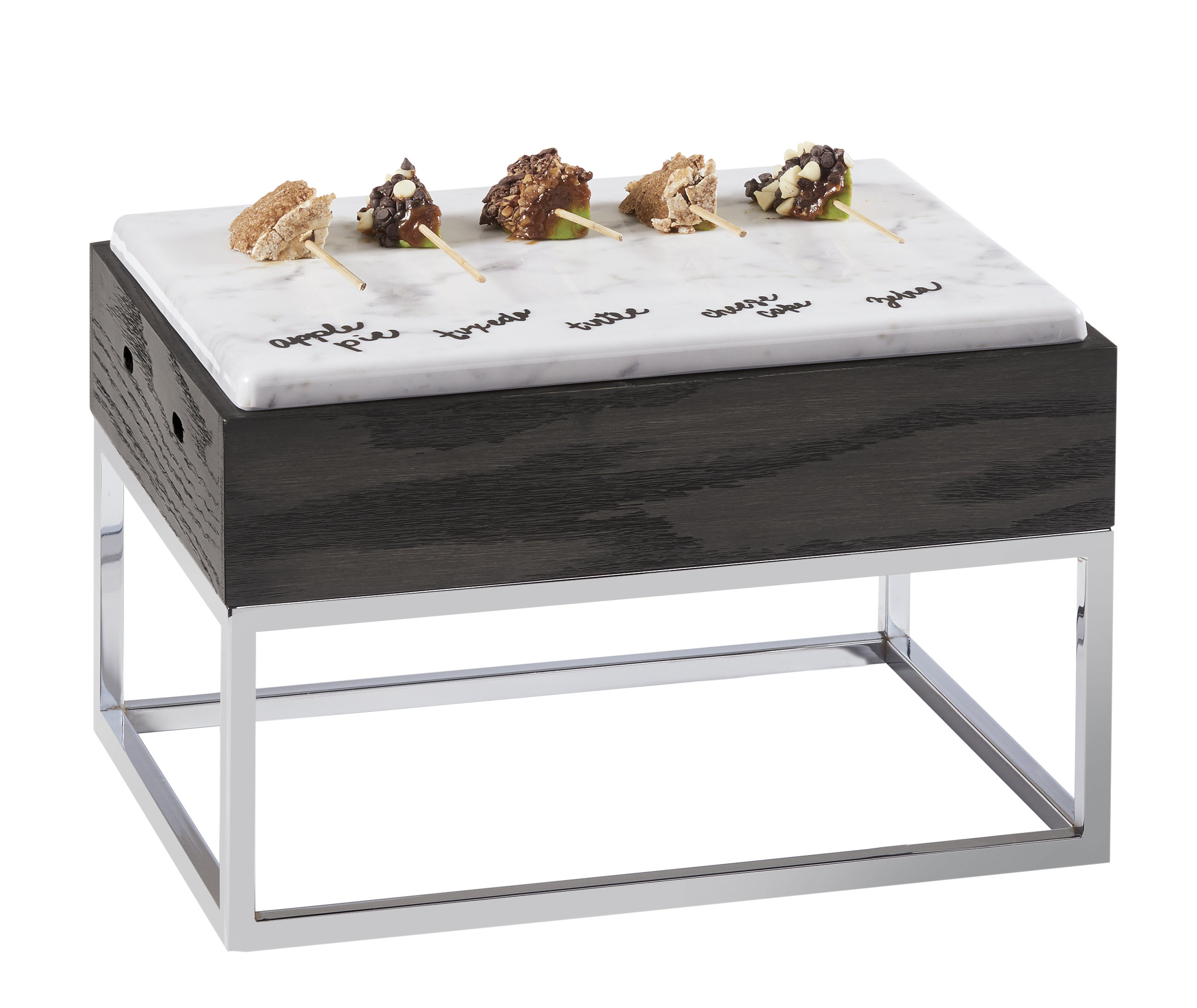 Cal-Mil Cinderwood Riser with Melamine Marble Tray - 15" x 11" x 9 1/4 ...