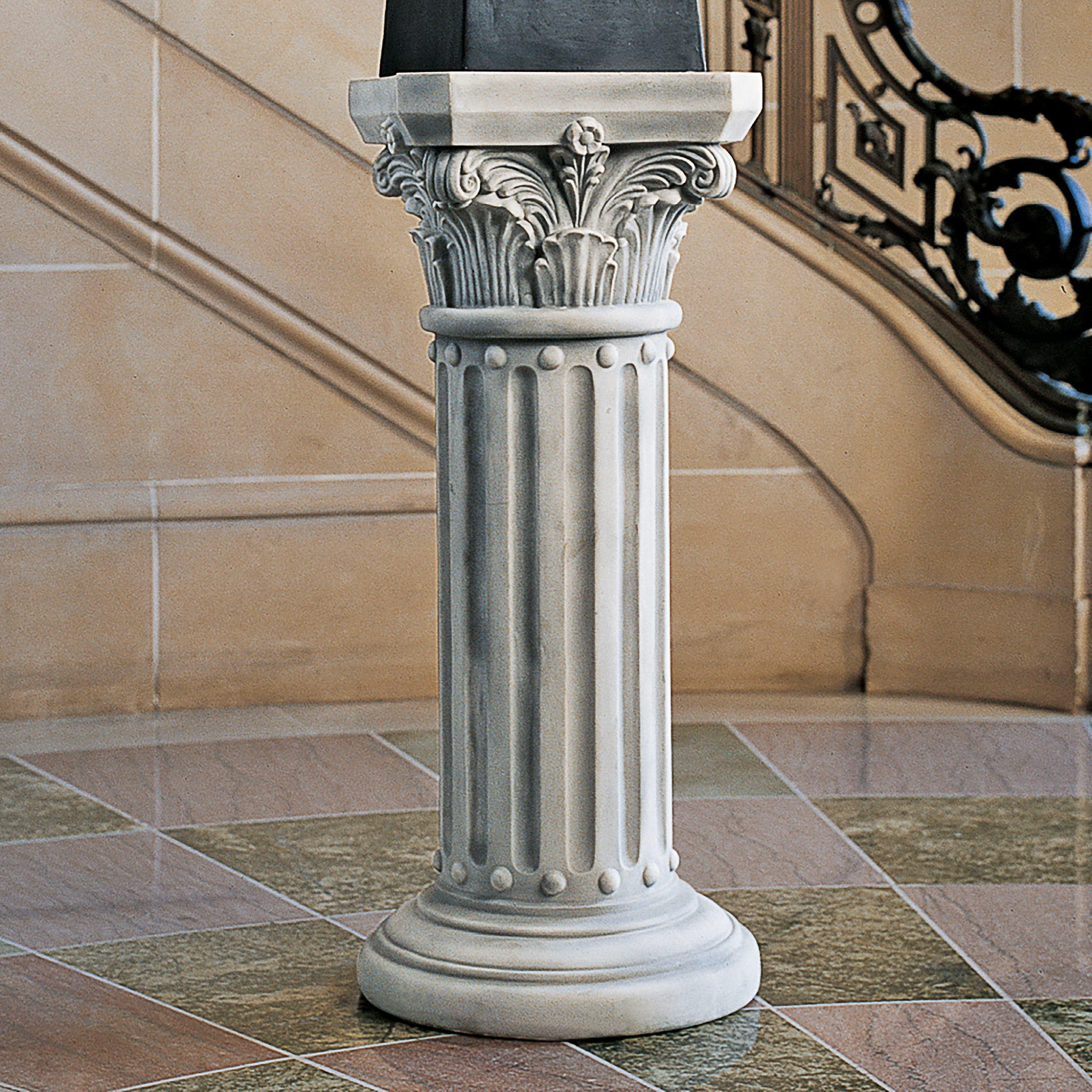 Design Toscano Corinthian Pillars Square Pedestal Plant Stand & Reviews ...