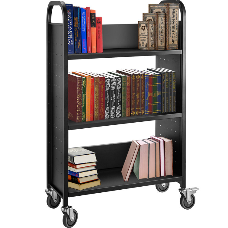 VEVOR 49.2'' H x 29.5'' W Book Cart with Wheels & Reviews | Wayfair