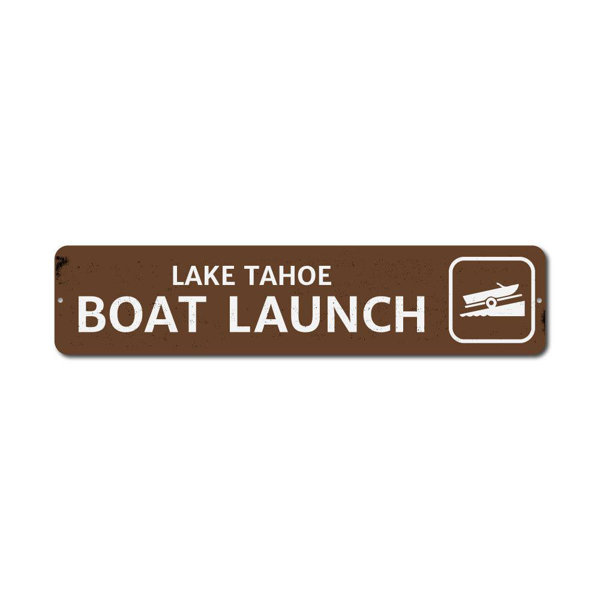 Lizton Sign Shop, Inc Boat Launch Lake Custom Aluminum Sign | Wayfair