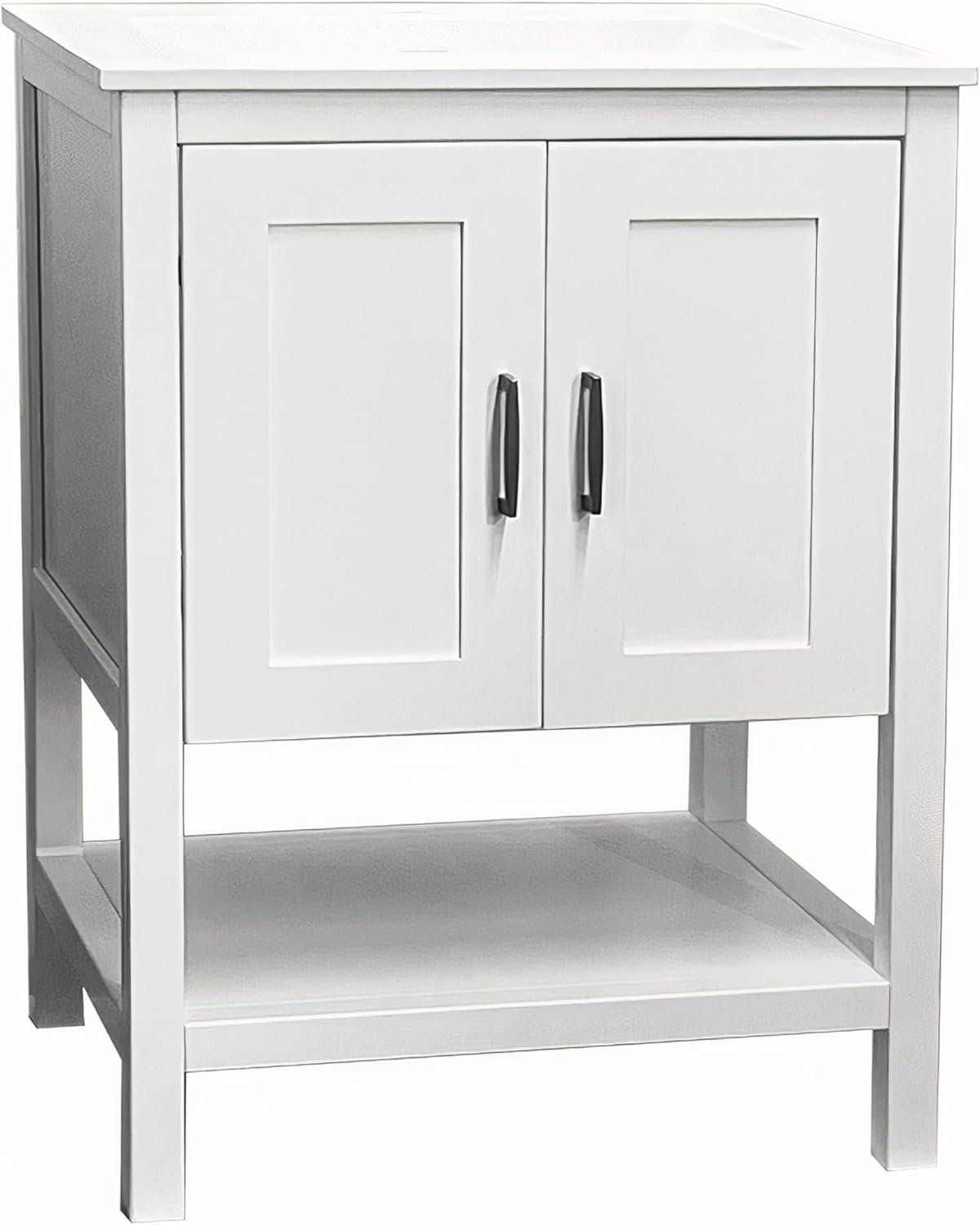 Vanity Atelier 36" Freestanding Bathroom Vanity with Open Shelf, Solid ...