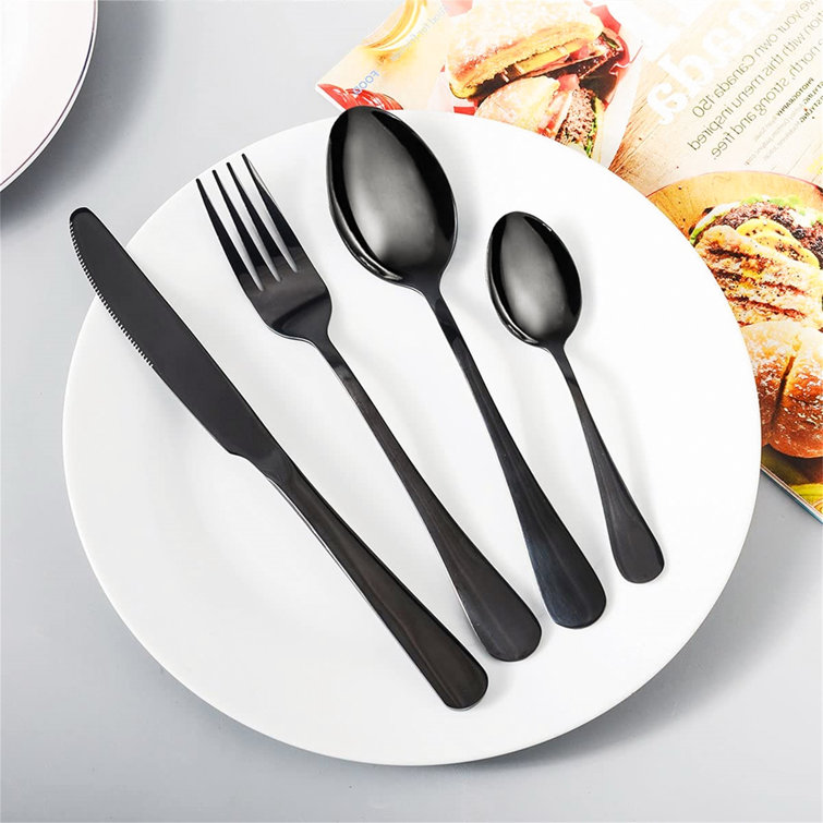 Latitude Run Aaronisha 16 Piece Stainless Steel Cutlery Set , Service ...