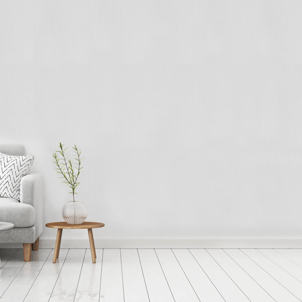 Latitude Run® Self-Adhesive Textured White Vinyl Wallpaper, Easy Peel ...