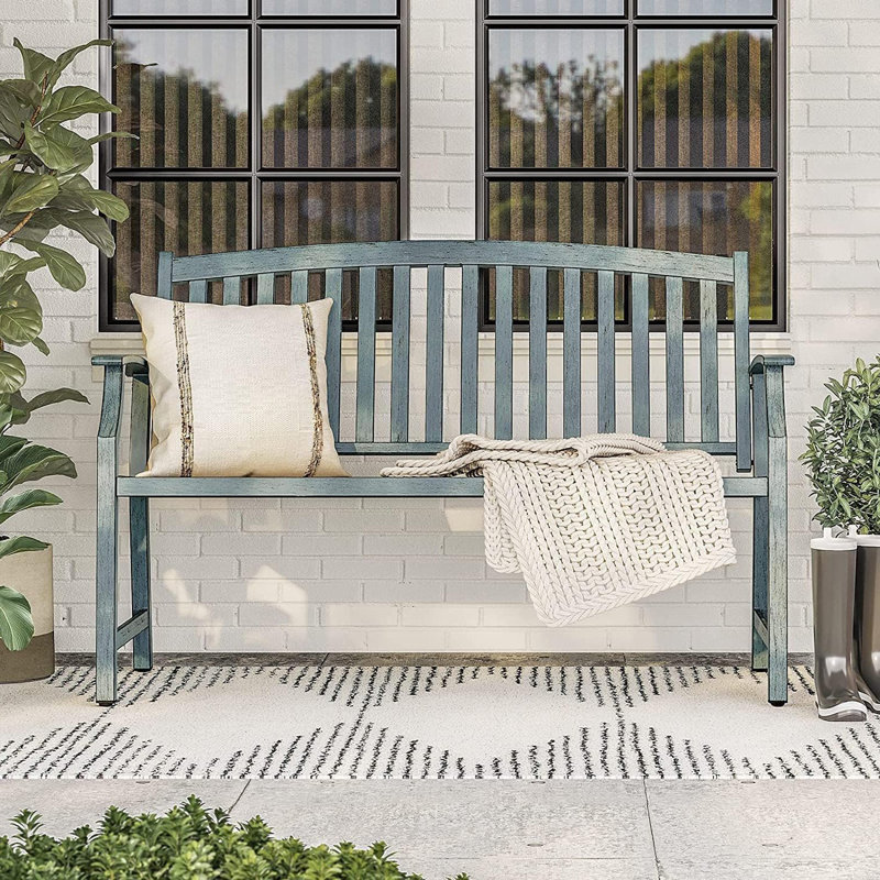 Lark Manor™ Grand patio Farmhouse Outdoor Bench | Wayfair