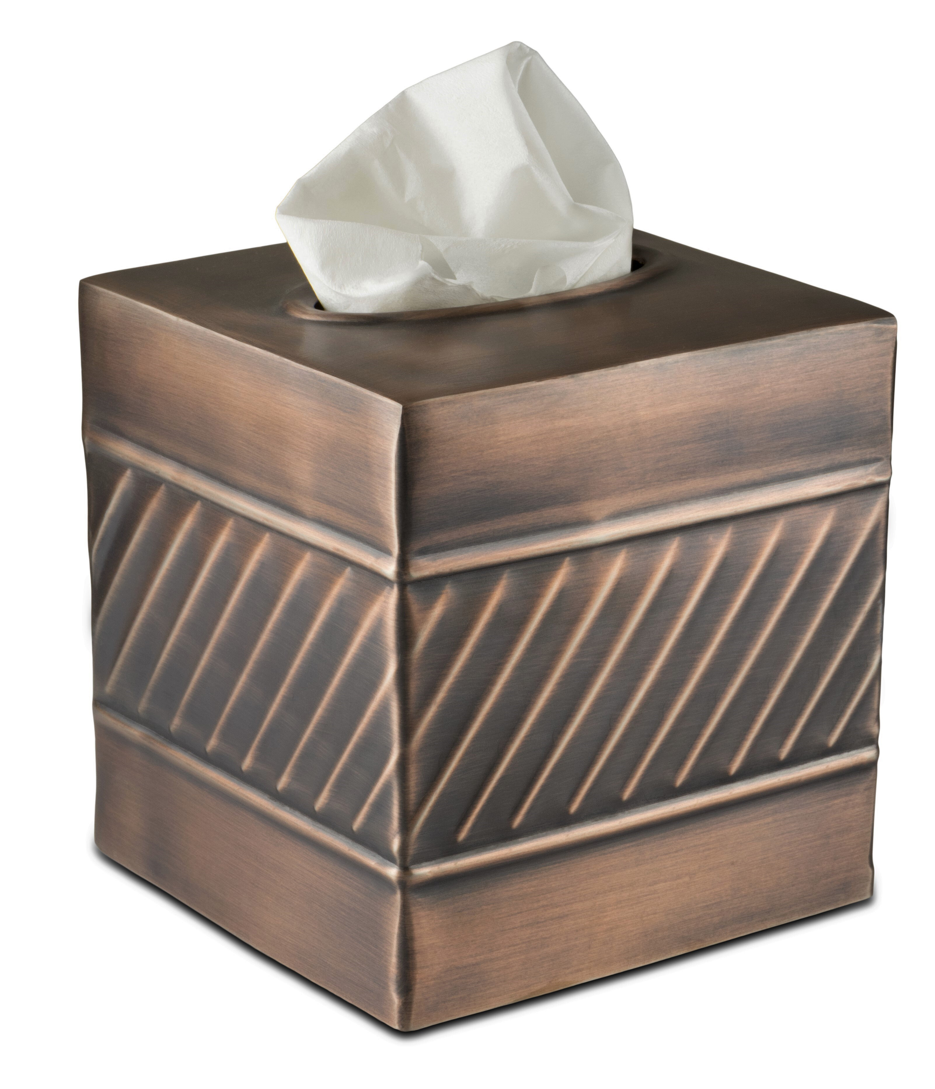 Monarch Abode Wave Embossed Metal Tissue Box Cover & Reviews | Wayfair