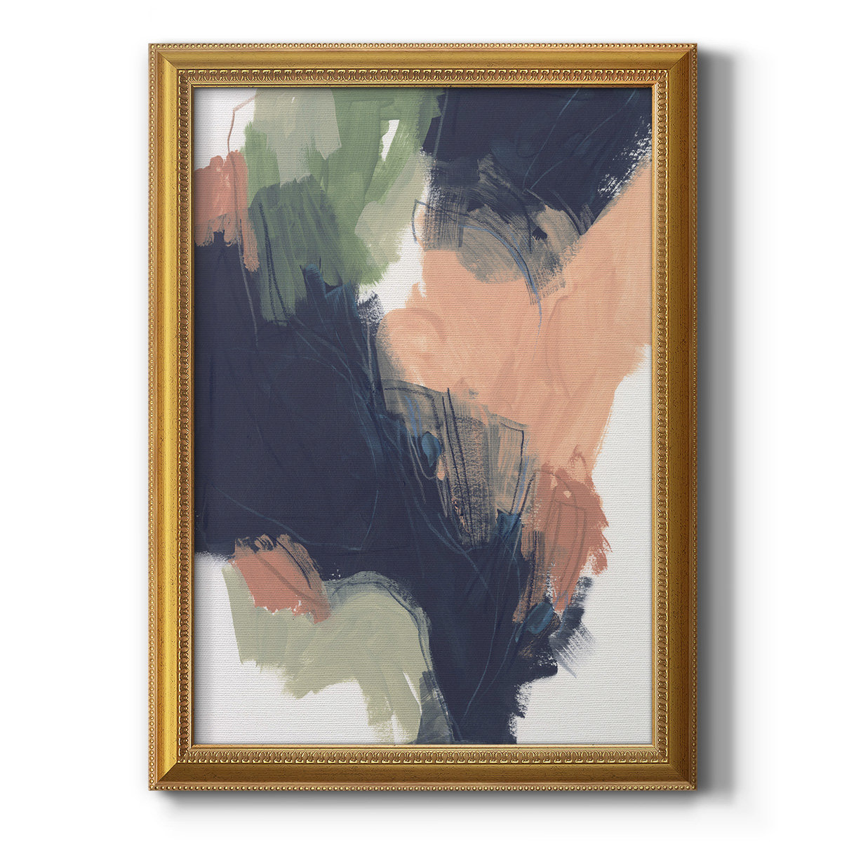 Orren Ellis Indigo & Sienna Crescendo I Premium Framed Canvas Ready to ...