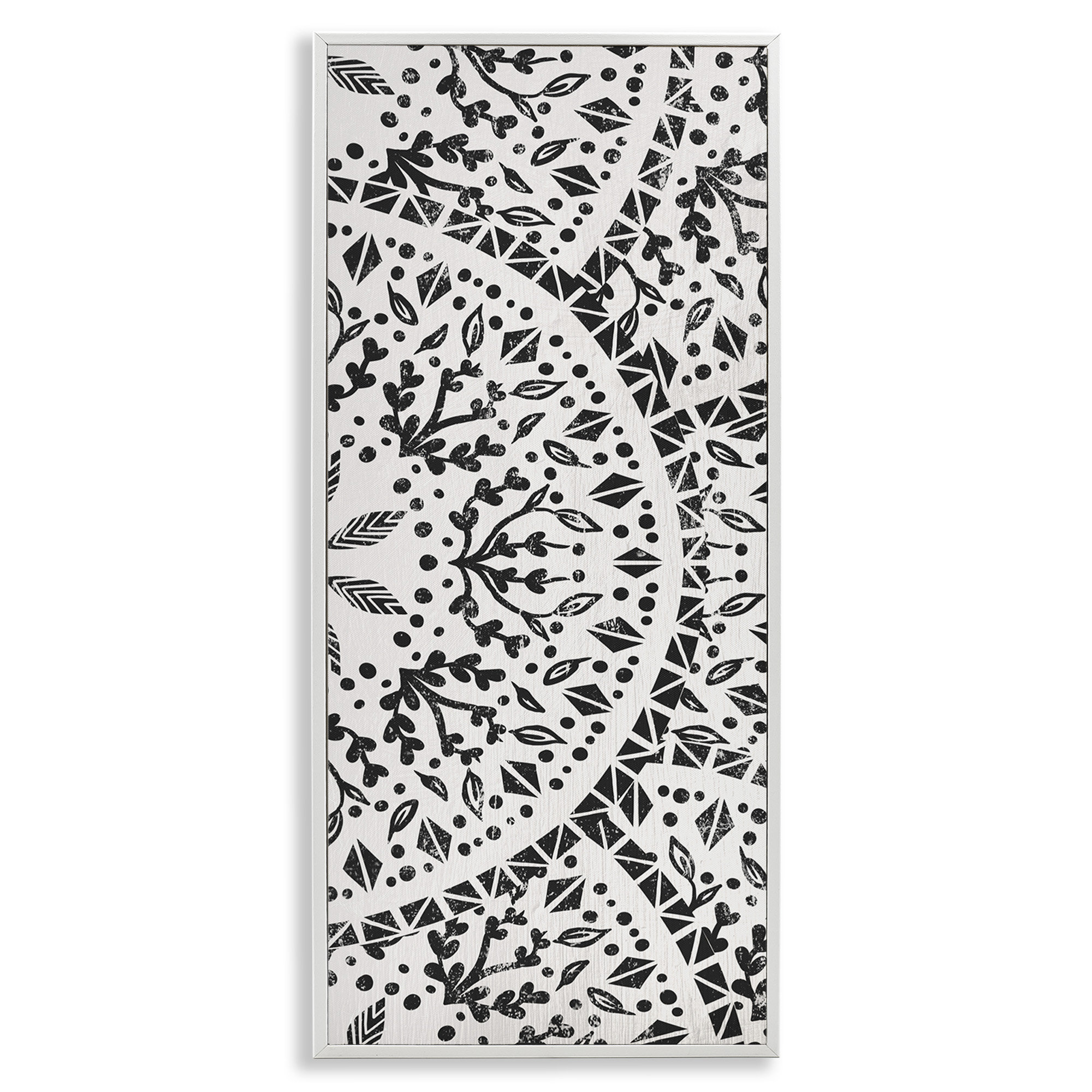 Stupell Industries Boho Fractal Pattern Study Vintage Style Distressed ...