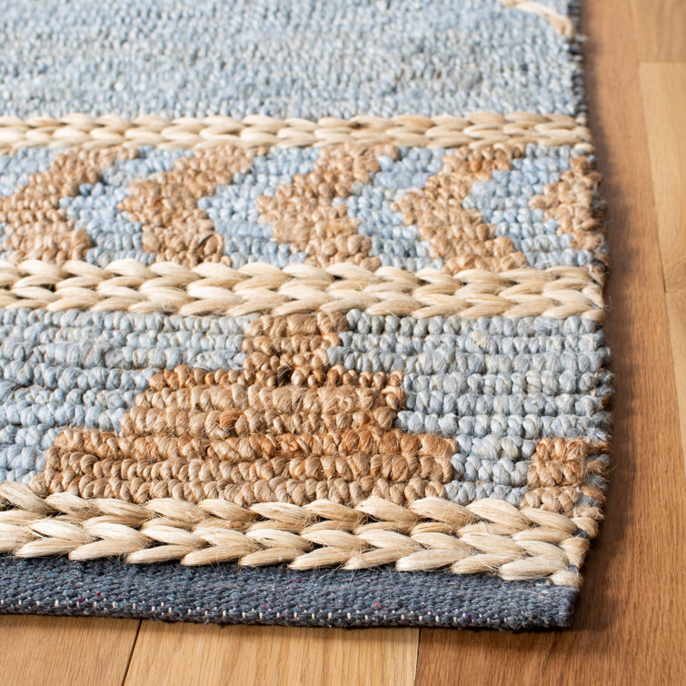 Union Rustic Nicola Flatweave Jute/Sisal Blue Rug & Reviews | Wayfair