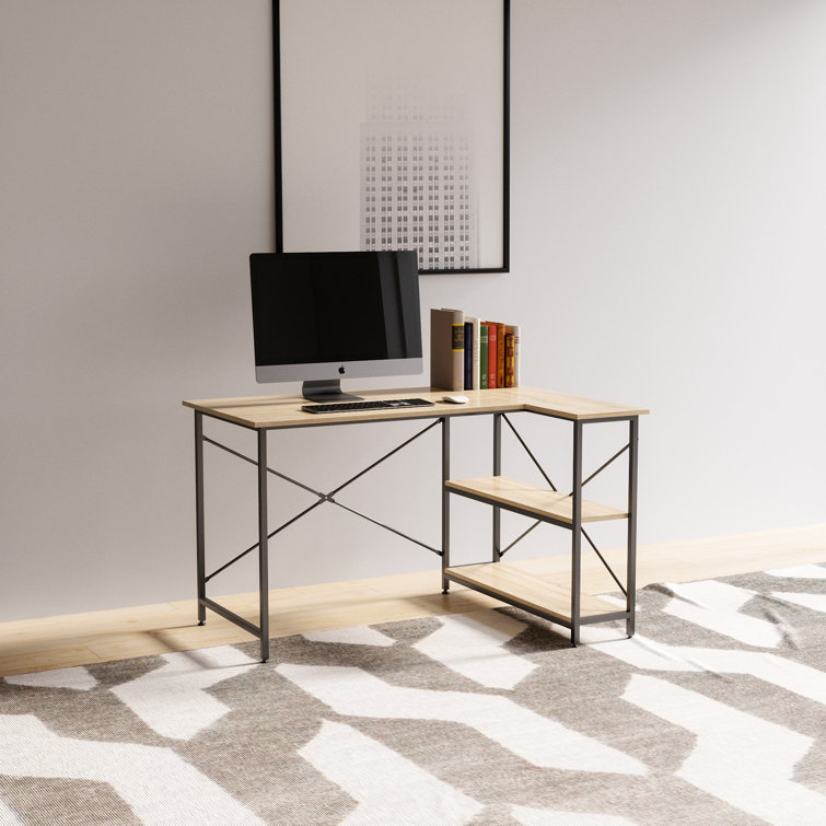 17 Stories Atia L-Shaped Metal Base Computer Desk & Reviews | Wayfair