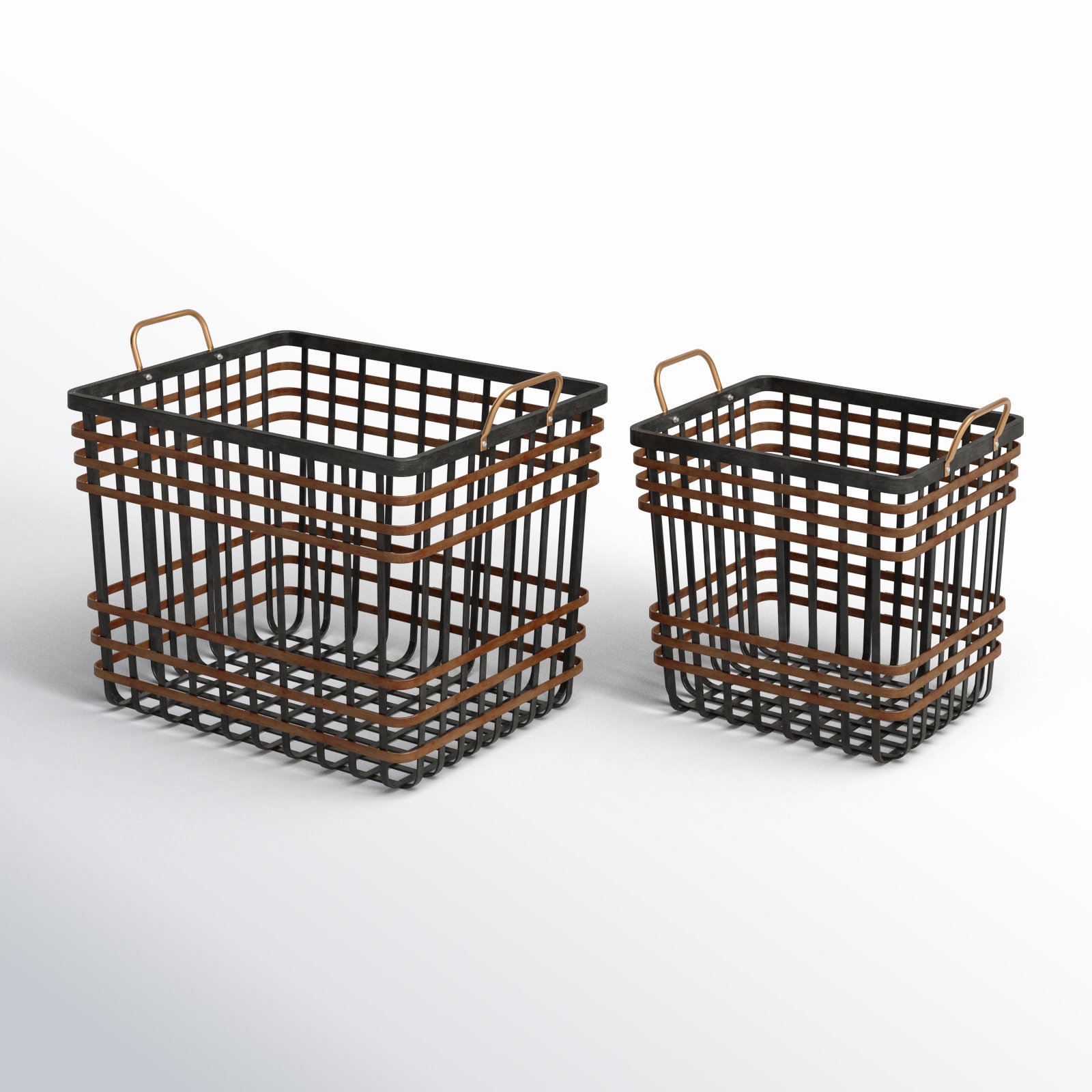 Joss & Main Edney 2 Piece Metal Basket Set & Reviews | Wayfair