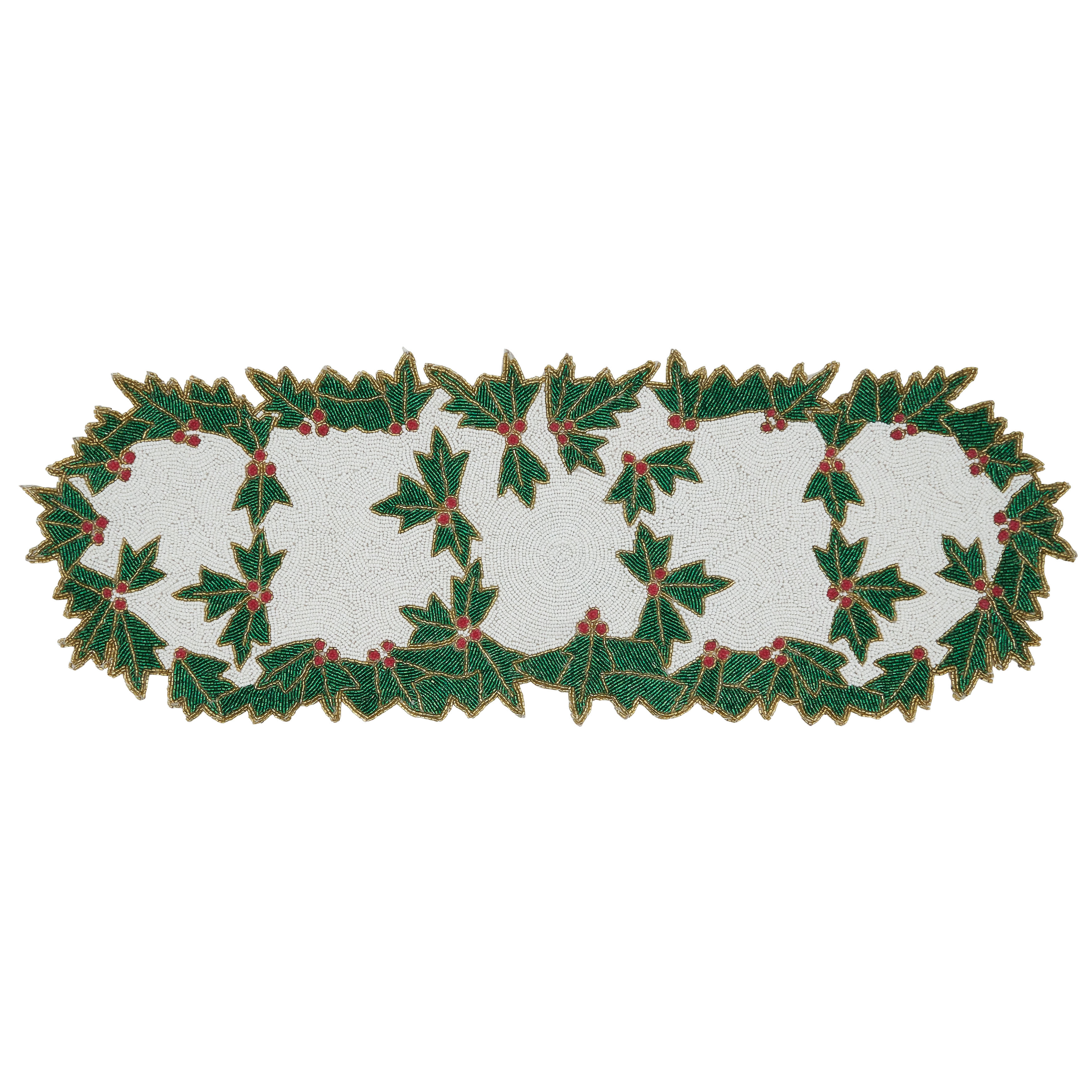 The Holiday Aisle® Liano Floral Christmas Table Runner | Wayfair