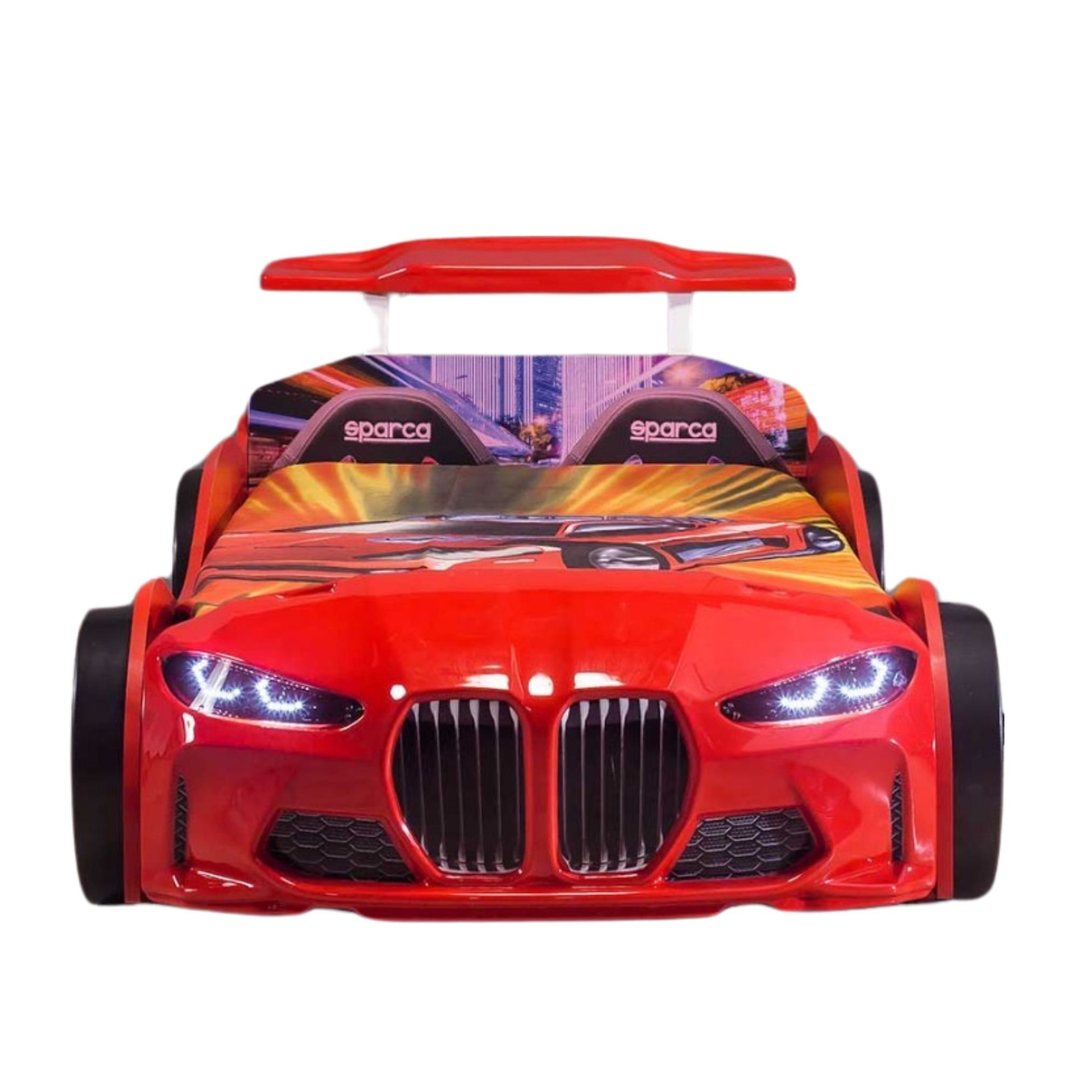 Zoomie Kids Gtx Race Car Bed W/Leds & Sound Effects | Wayfair