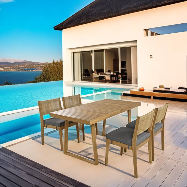 Rosecliff Heights Charea 4 - Person Rectangular Outdoor Dining Set with ...