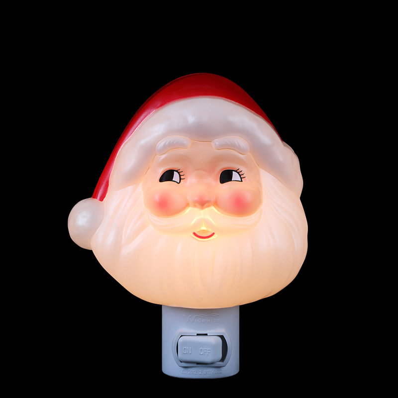 Mr. Christmas 5 in. Shatterproof Night Light - Santa | Wayfair