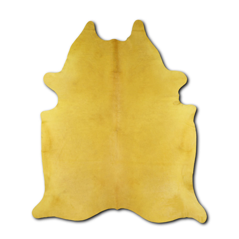 Foundry Select DYED HAIR ON COWHIDE DYED YELLOW 3 - 5 M GRADE A | Wayfair