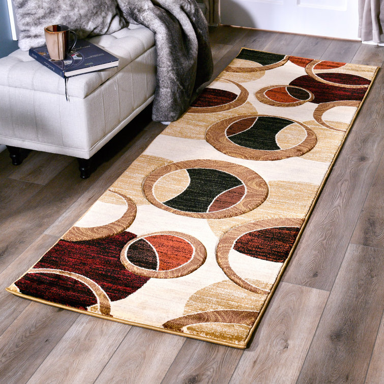 Wrought Studio Adonia Abstract Area Rug in Beige/Brown & Reviews | Wayfair