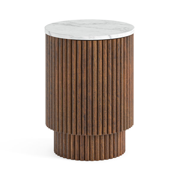 Ivy Bronx Delonna Fluted with Door Side Table with Storage | Wayfair.co.uk