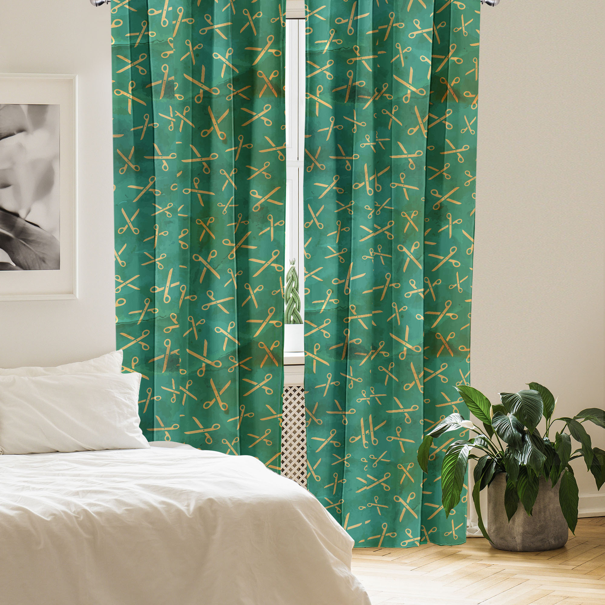 East Urban Home Vezen Microfiber Semi-Sheer Curtain Pair | Wayfair