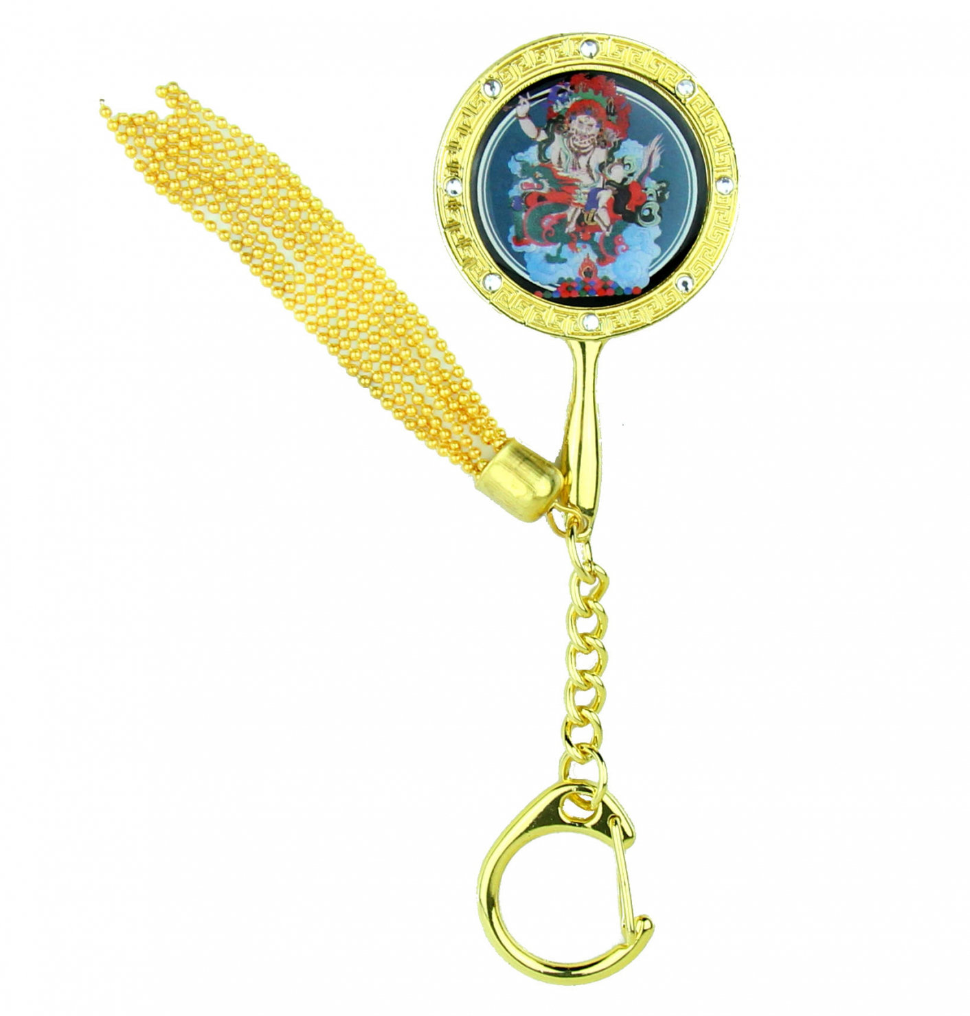 Feng Shui Import Dzambala Mirror Amulet Key Chain | Wayfair