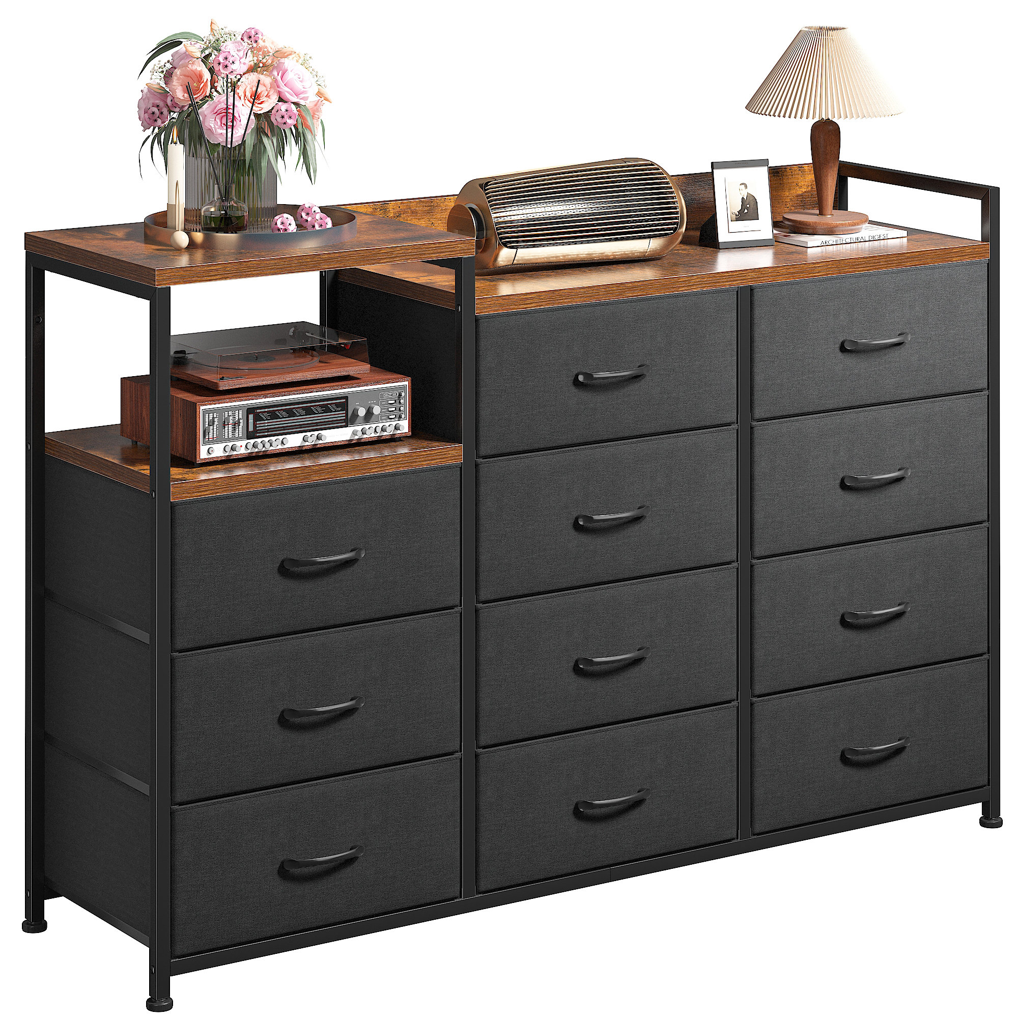 Ebern Designs Salara Dresser for Bedroom, Long Dresser TV Stand ...