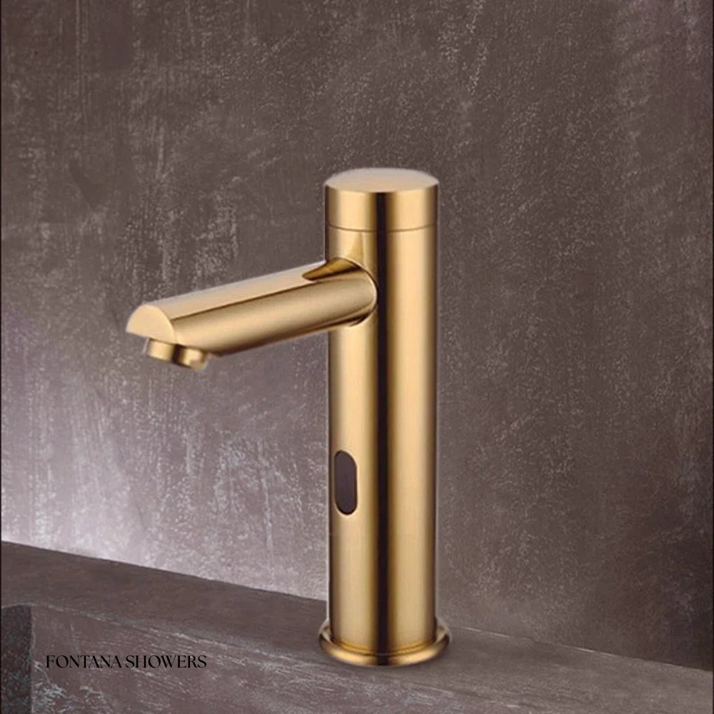 FontanaShowers Solo Gold Tone Touchless Motion Sensor Sink Faucet | Wayfair