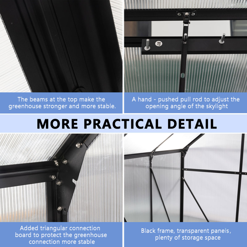 HomeViewto Polycarbonate Greenhouse Raised Base | Wayfair