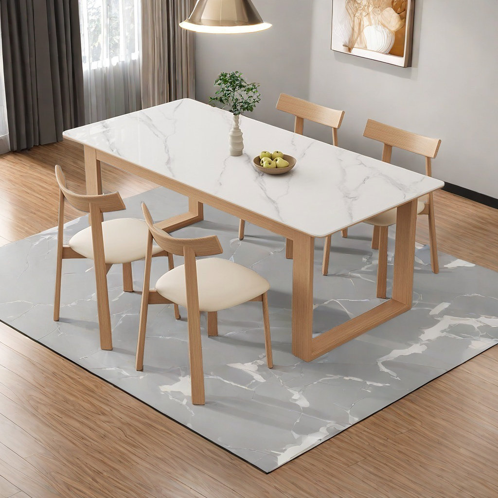 Animoe D Furniture Rectangular log wind ash table and chairs - Wayfair ...
