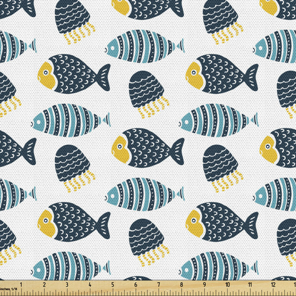 East Urban Home Cheli Animal Print of Fish and Jellyfish Multi-Purpose ...