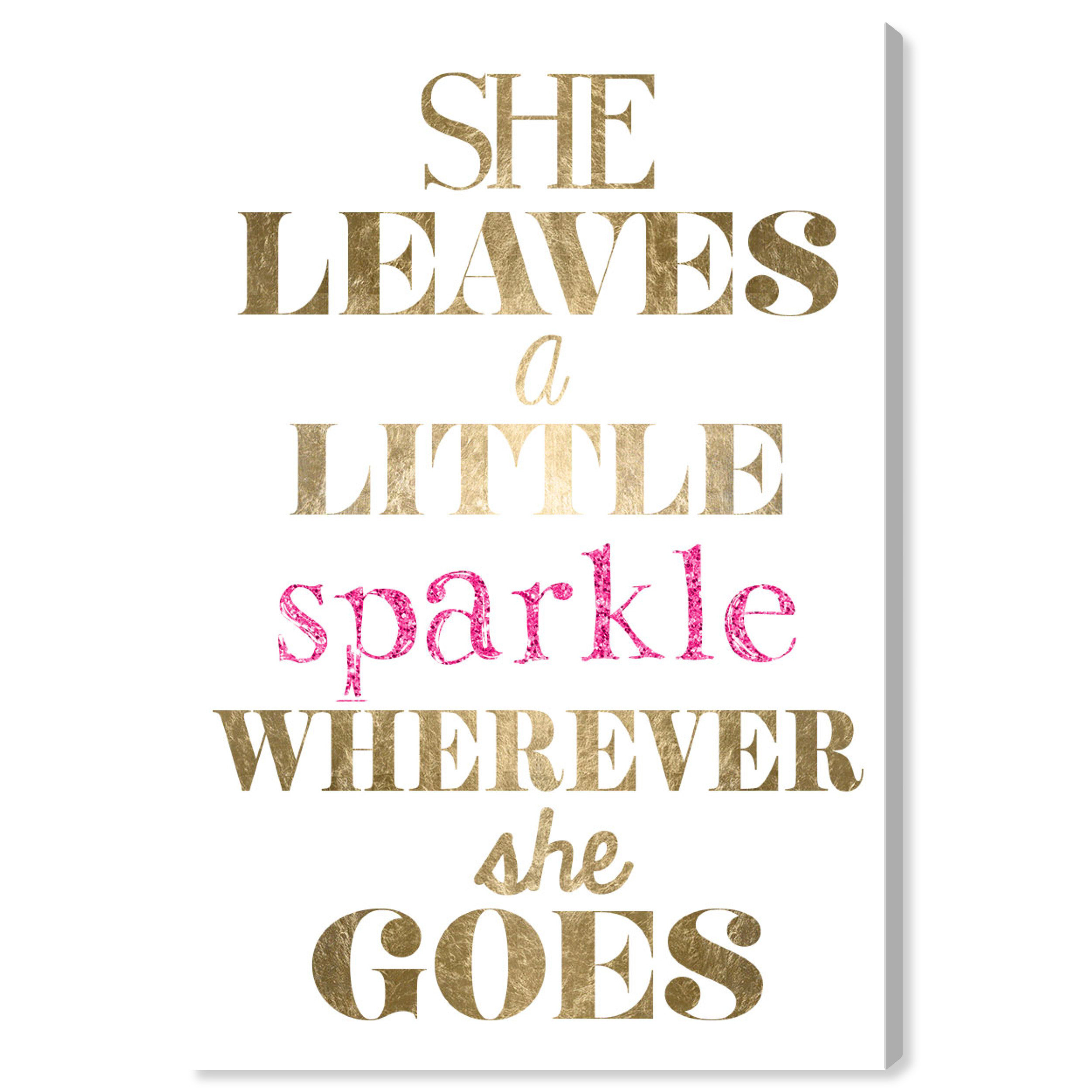Oliver Gal Prints Little Sparkle Gold, Female Sparkle Inspiration Glam ...