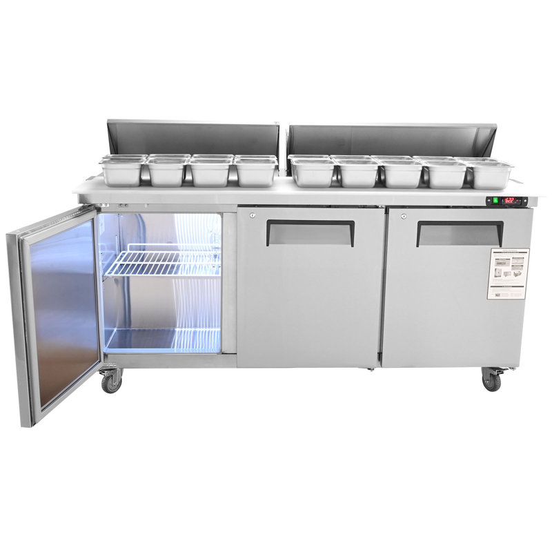 VEVOR 17.73 Cubic Feet Prep Refrigerator - 72'' | Wayfair