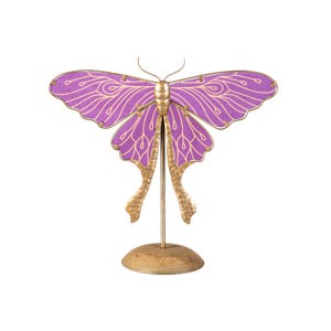 House of Hampton® Joichiro Moth Animals Weather Resistant Garden Statue ...