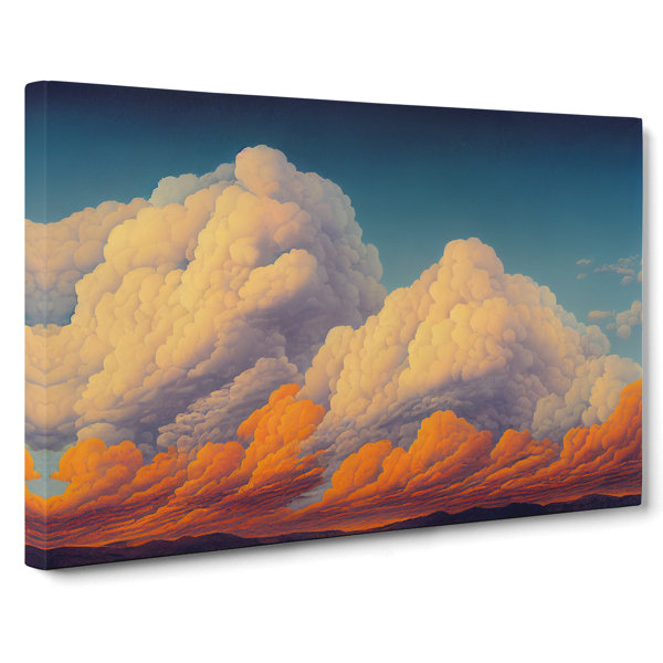 ClassicLiving Boundless Clouds - Wrapped Canvas Painting | Wayfair.ie