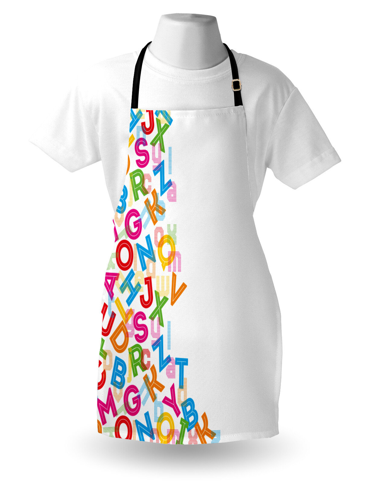 East Urban Home Colorful Apron Unisex, Alphabet Lettering, Adult Size ...