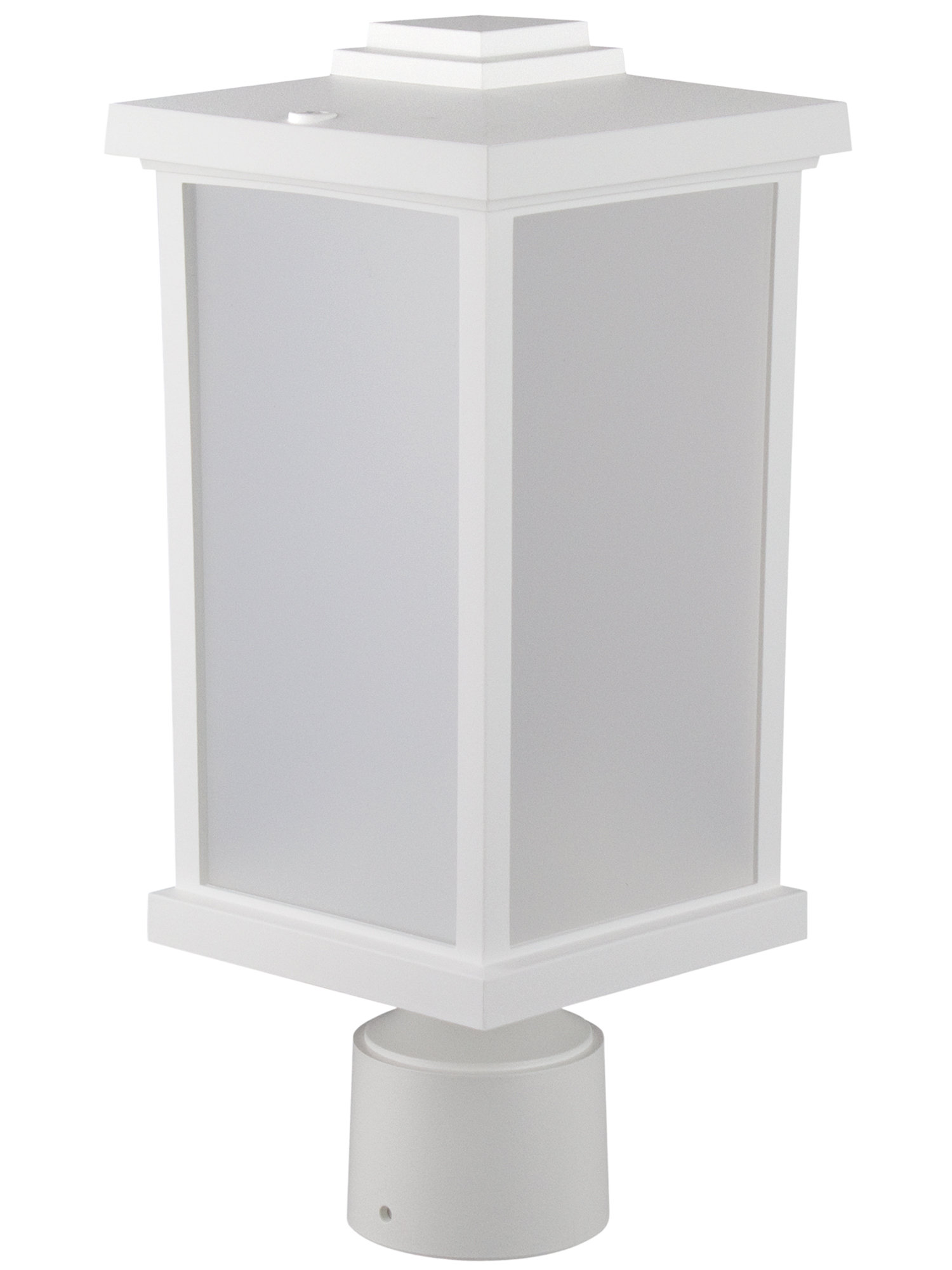 Solus Artisan Square Post Top Fixture with Frosted Acrylic Lens | Wayfair