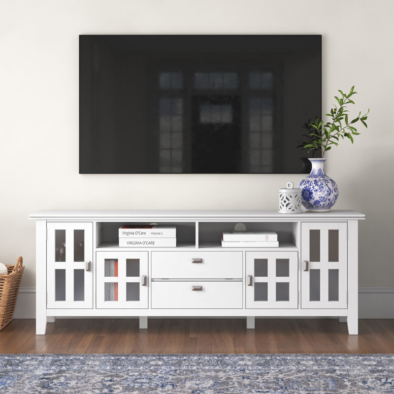 Simpli Home Artisan Solid Wood TV Stand for TVs up to 78" & Reviews ...