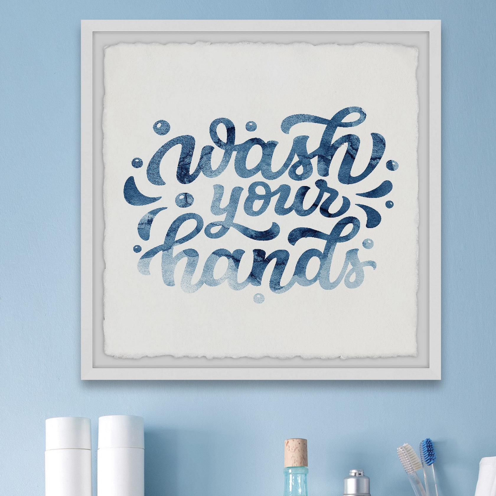 Red Barrel Studio 'Wash Your Hands' - Picture Frame Textual Art Print ...