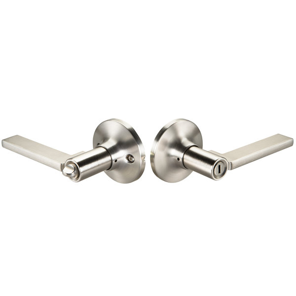 Yale Edge Privacy Push Button Lock with Seabrook Lever and Round | Wayfair
