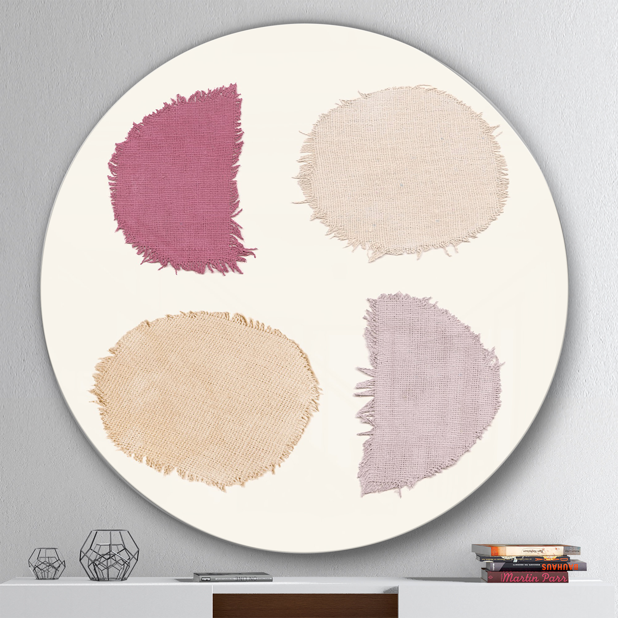 East Urban Home Unique Beige Circle Designs II - Painting Print Metal ...