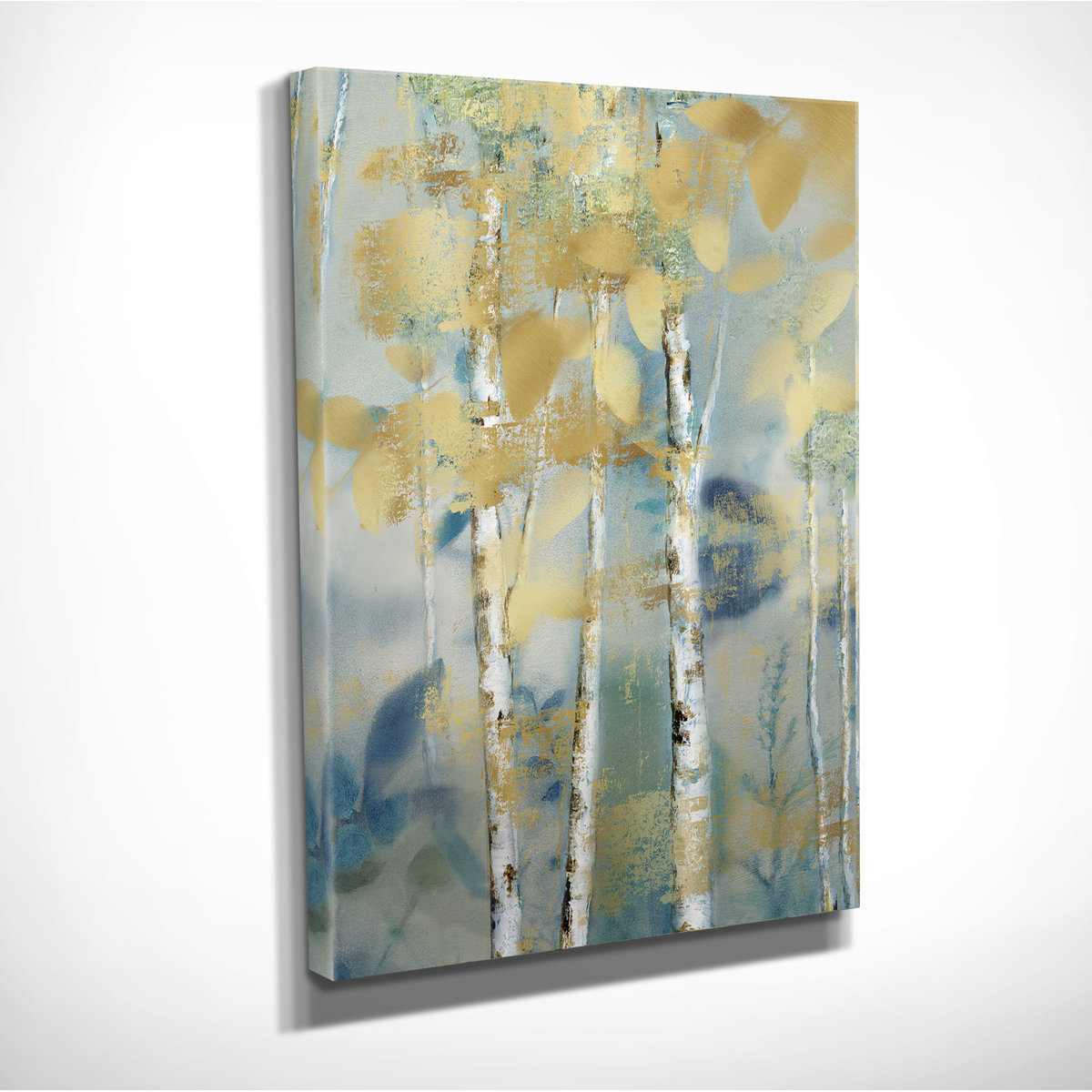Winston Porter 'Gilded Forest Detail I' Oil Painting Print on Wrapped ...