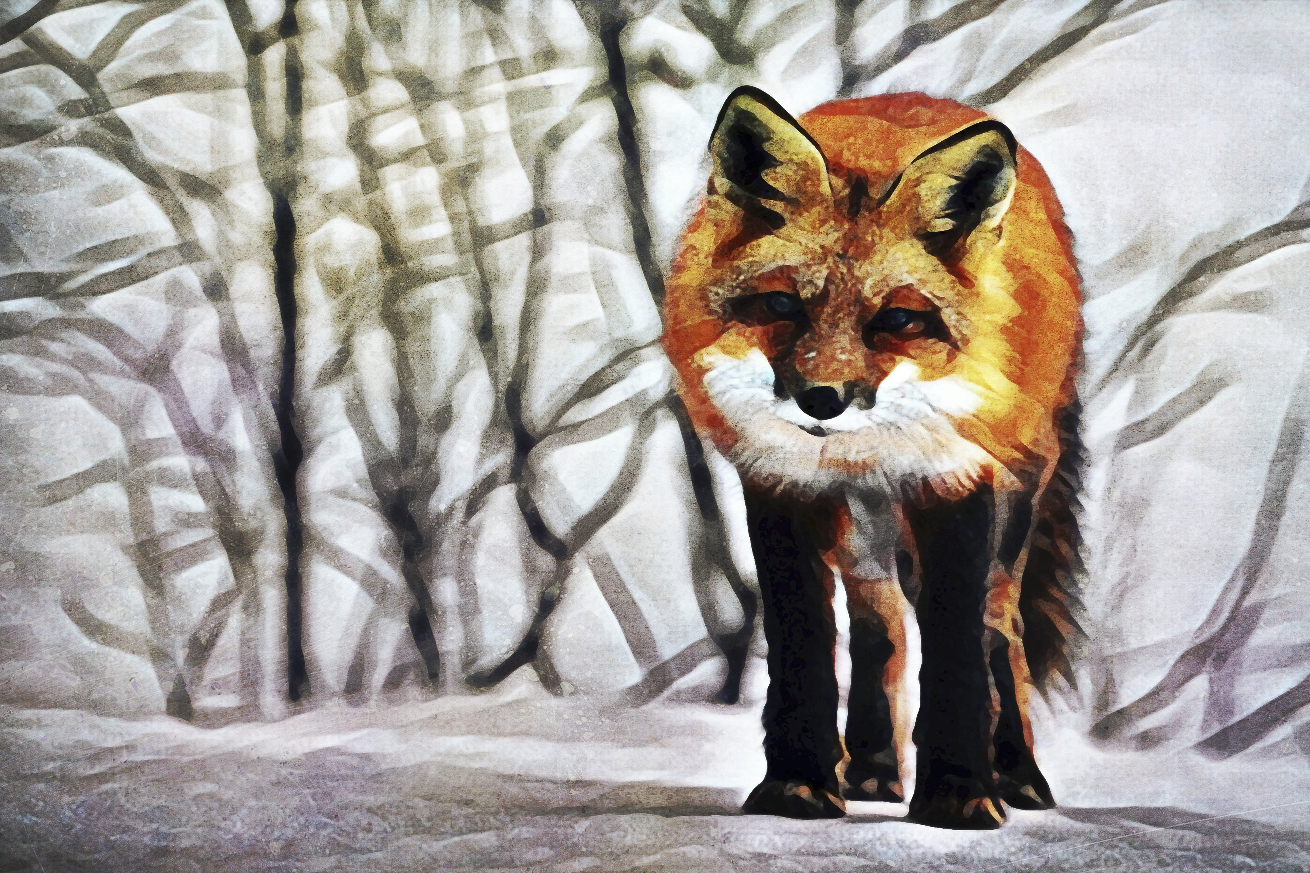 Union Rustic Red Fox Fascination - Wrapped Canvas Graphic Art | Wayfair.ie