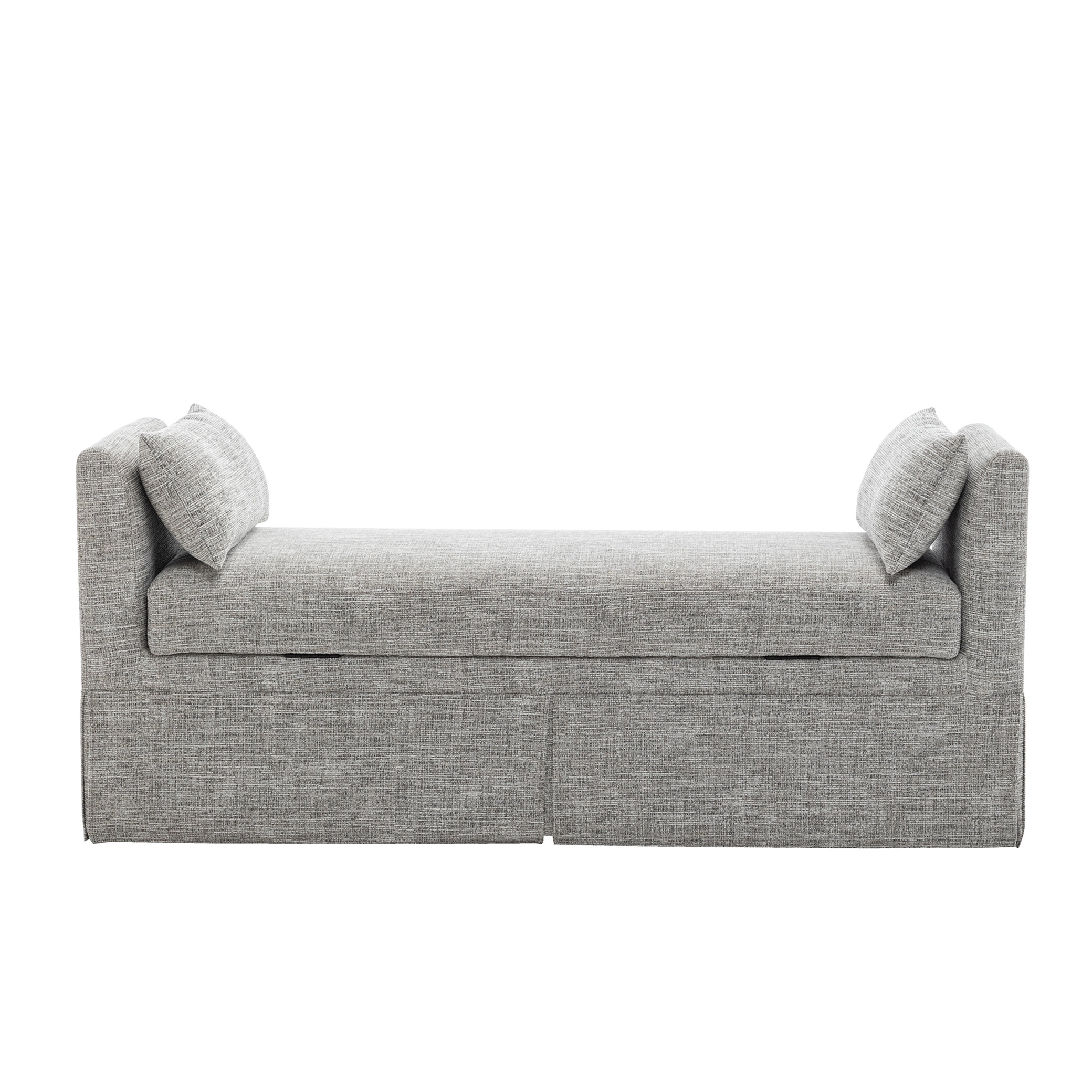 Wildon Home® Laurent 55 inch Skirted Storage Bench - Textured ...