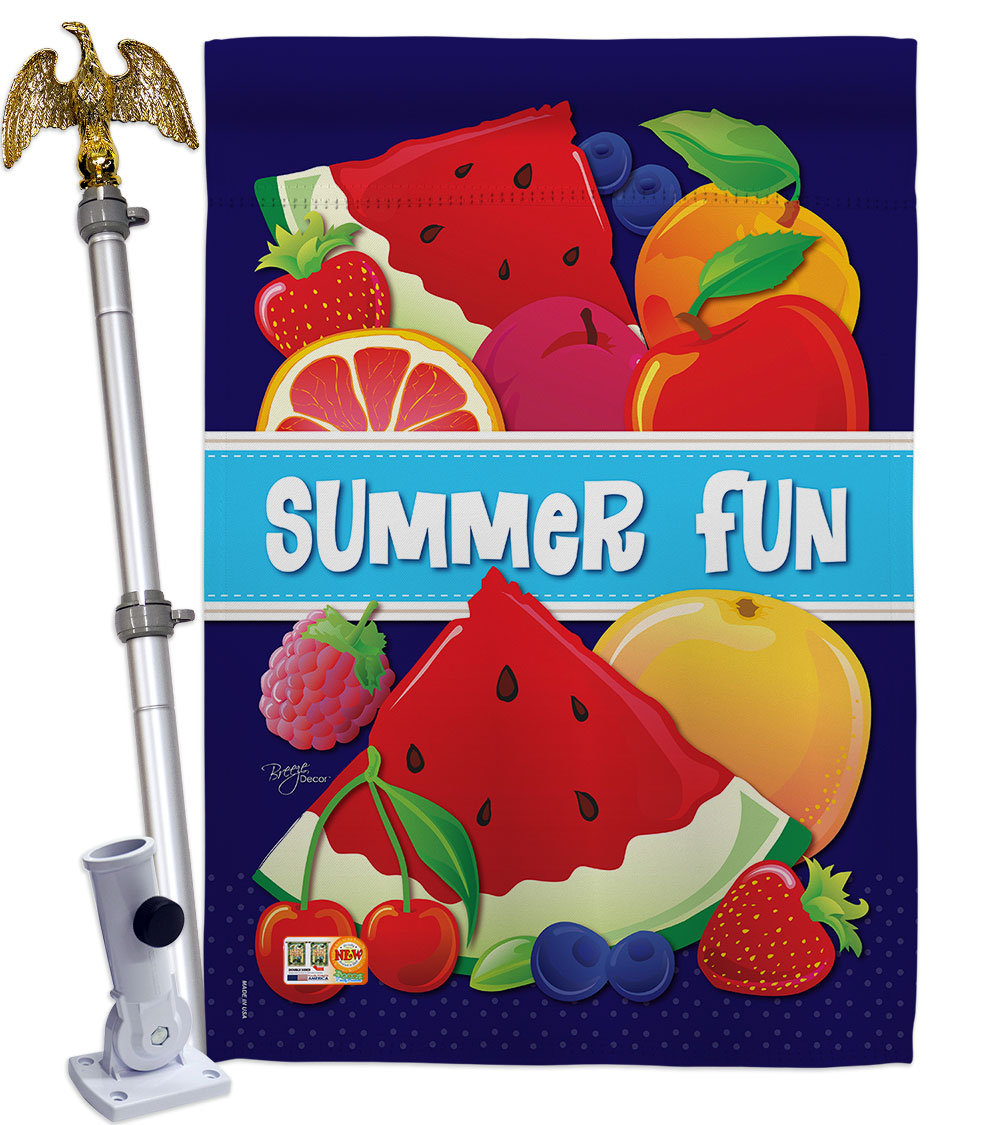 Breeze Decor 2-Sided Polyester 40 X 28 in. Flag Set | Wayfair