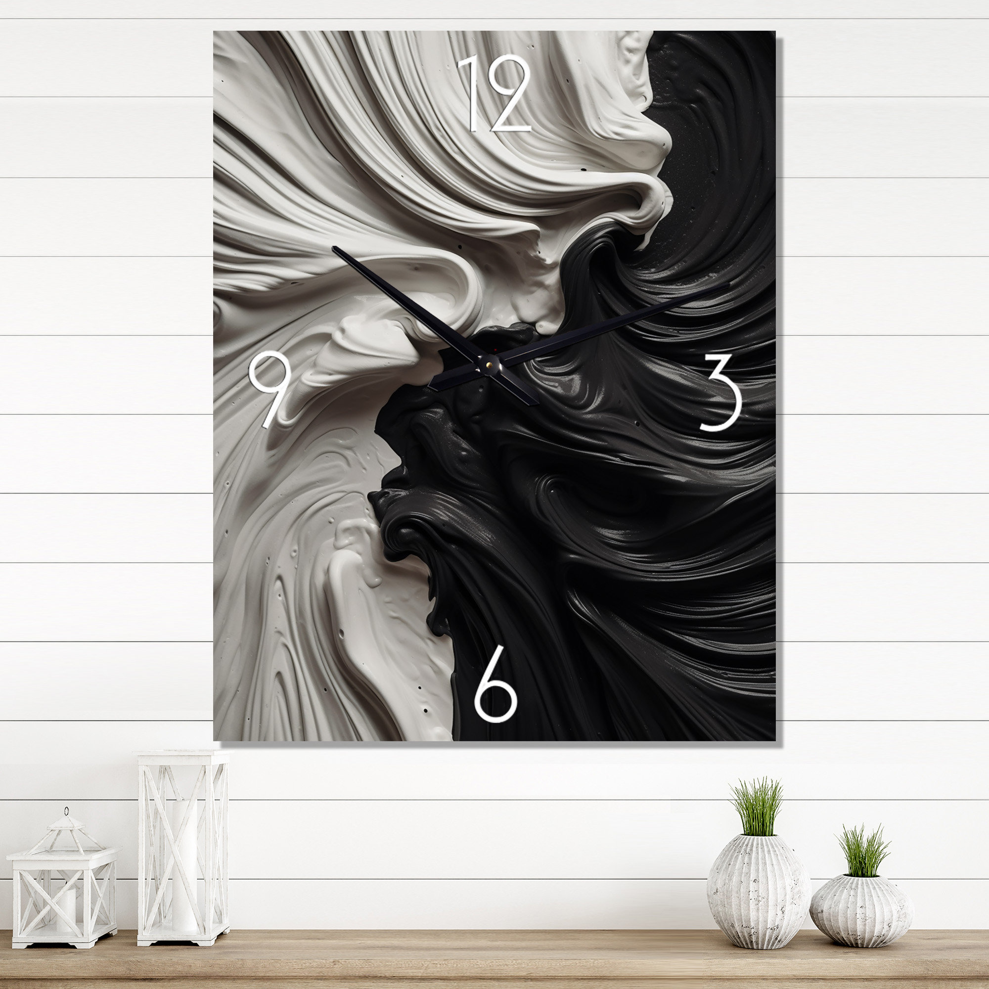 Trinx Jovaniel - Modern Geometric Very Large Wall Clocks | Wayfair