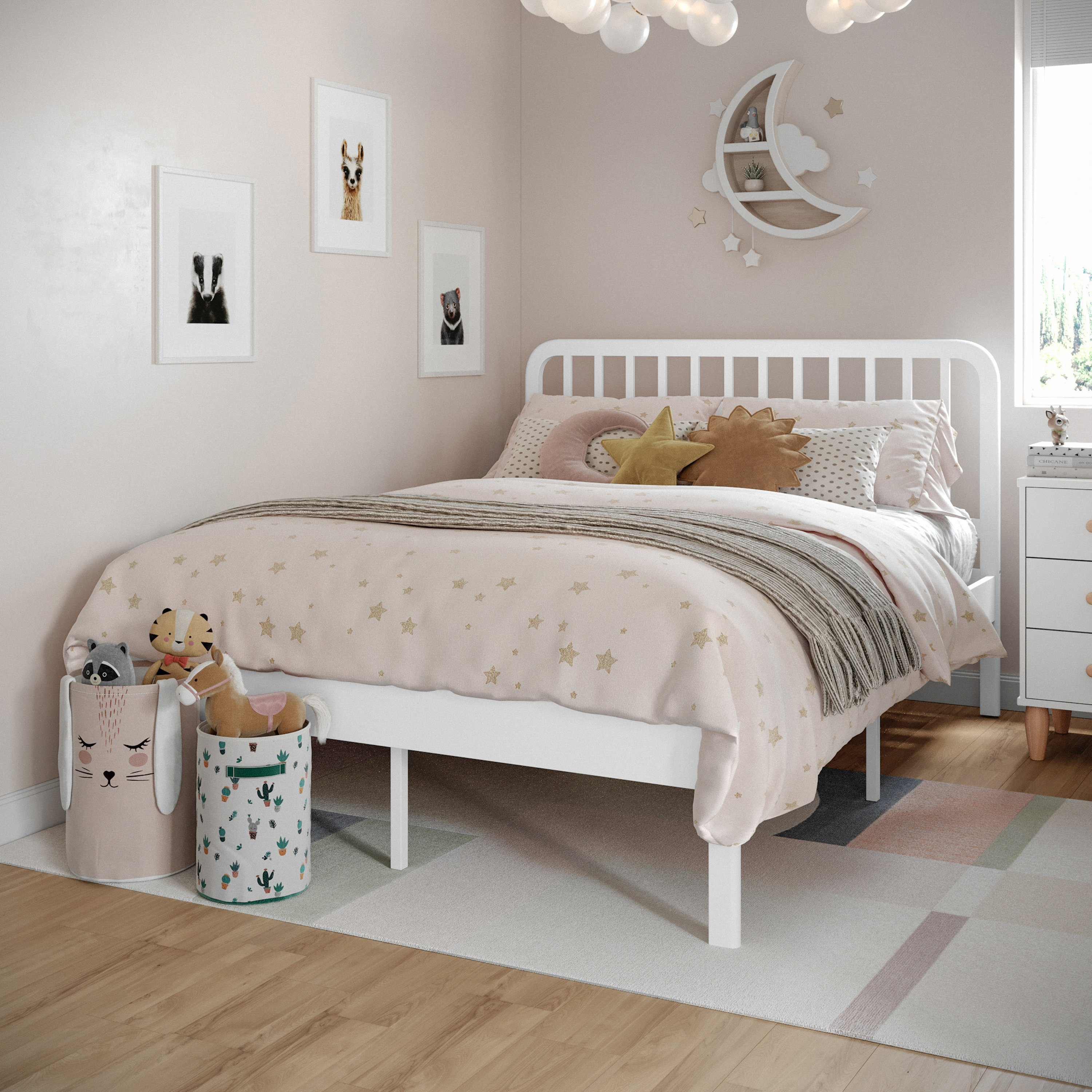 Isabelle & Max™ Aurey Wooden Platform Bed Frame With Slatted Headboard ...