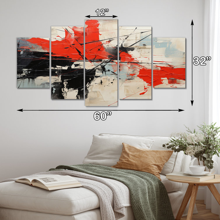 Wrought Studio Abstract Duality II - Abstract Collages Wall Art Living ...