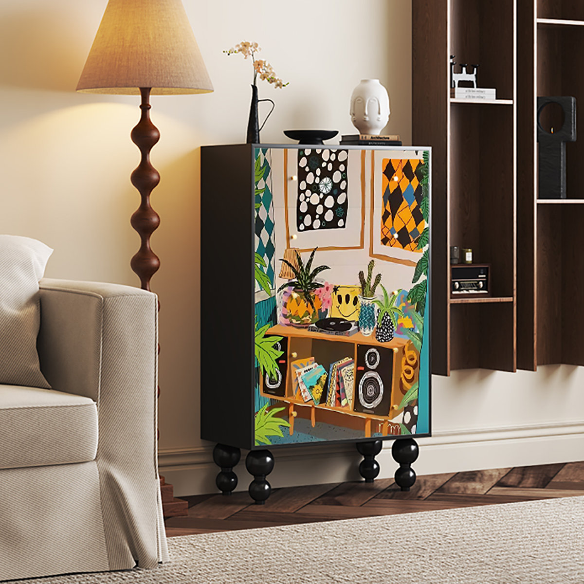 interanest High-end art storage cabinet decorative cabinet | Wayfair