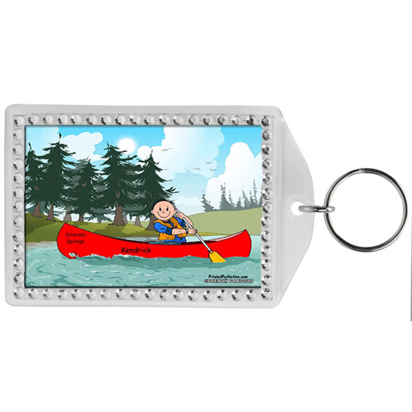 Printed Perfection Personalized Friendly Folks Canoe - Male Rhinestone ...