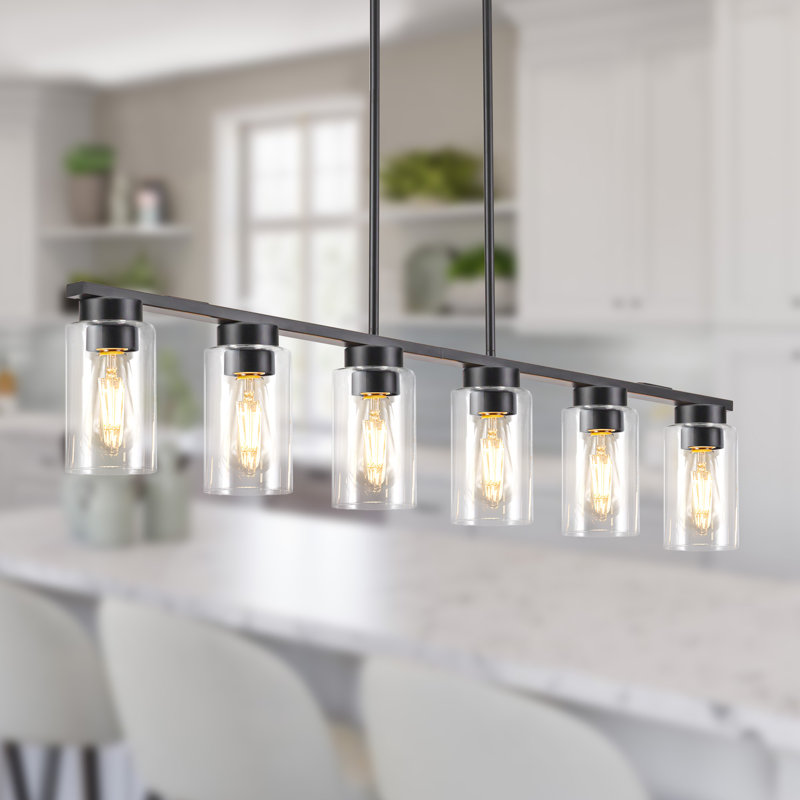 Breakwater Bay Barrile 6 - Light Matte Black Kitchen Island Pendant ...
