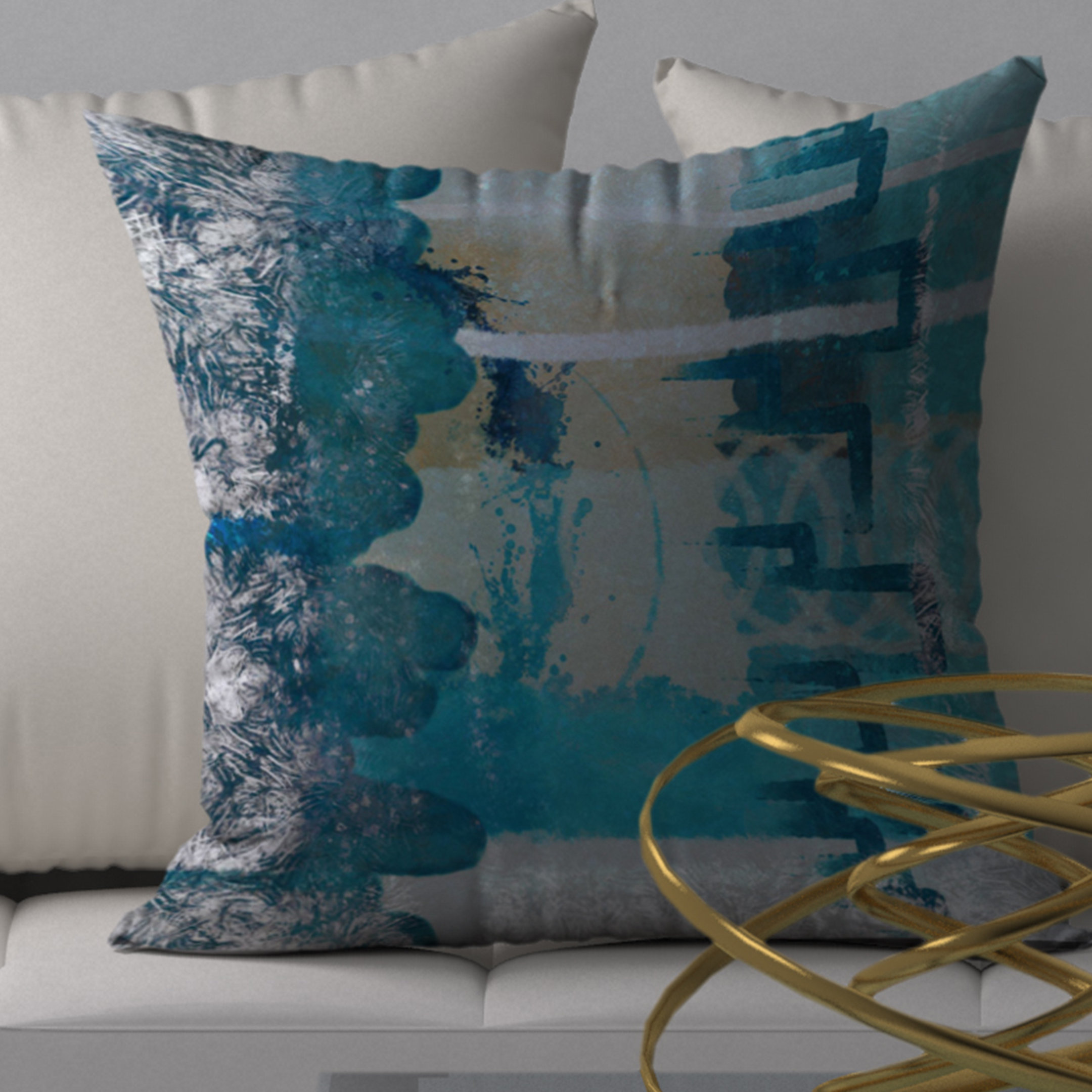 LeRoi Products Abstract Reversible Throw Pillow | Wayfair